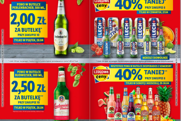 Promocje na piwo: tym grają dyskonty przed majówką