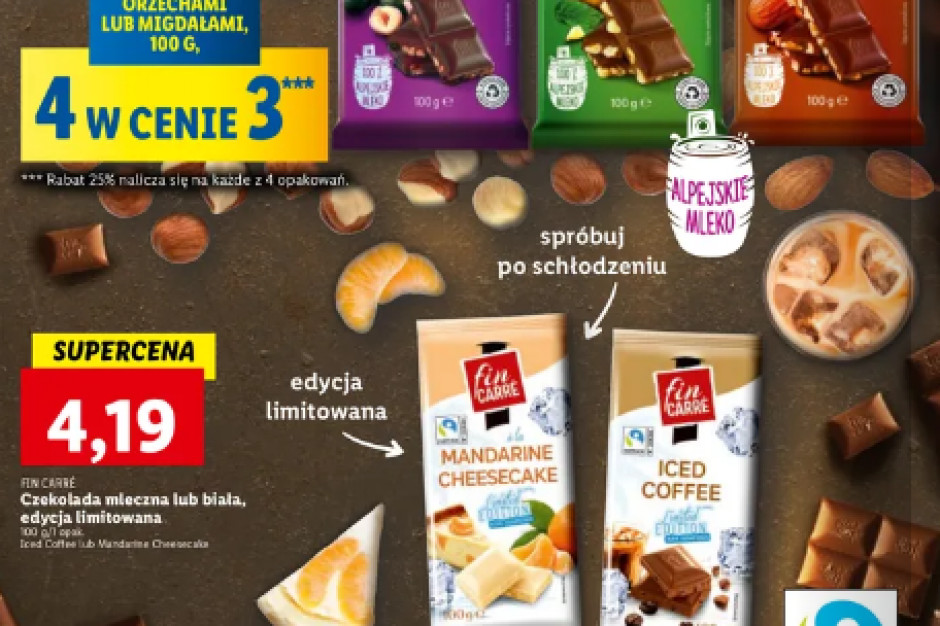Cztery czekolady w cenie trzech – Lidl świętuje Światowy Dzień Czekolady