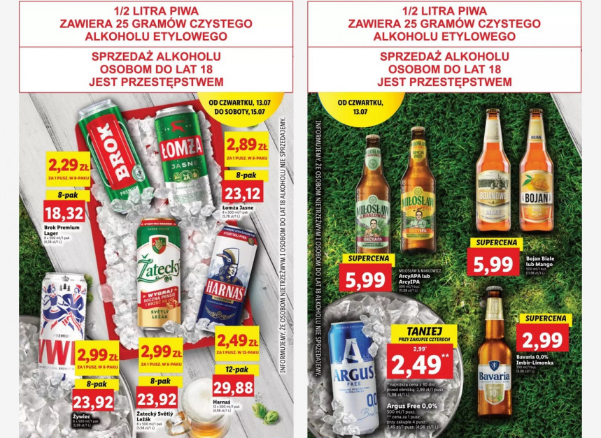 Te piwa można kupić taniej w Lidlu. Tylko do soboty