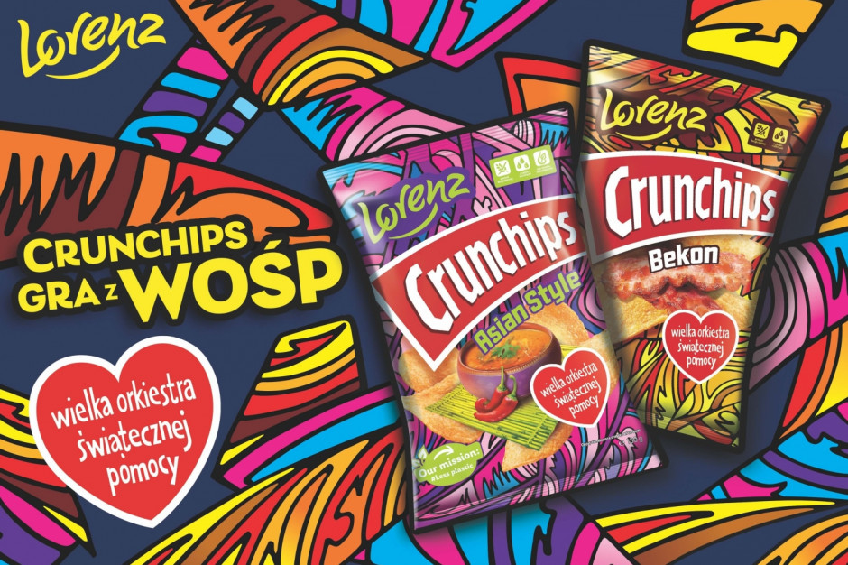 Crunchips gra z WOŚP. Na półkach opakowania projektu Jurka Owsiaka