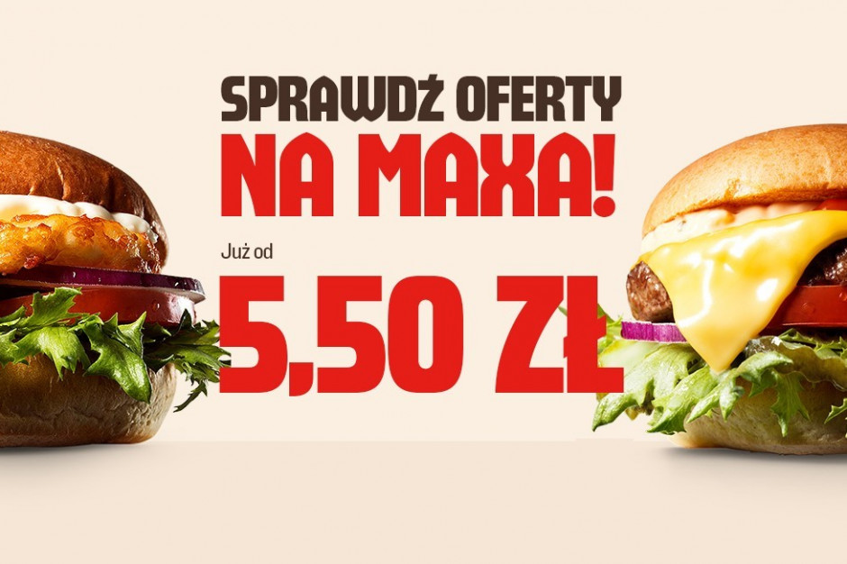 Promocje w aplikacji MAX Premium Burgers. Ceny dwa razy niższe