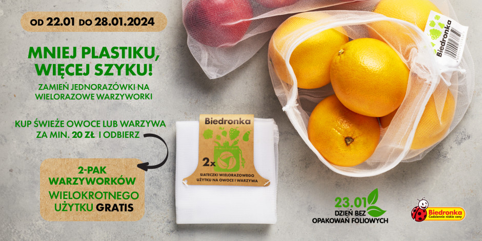 Biedronka rozdaje klientom specjalne woreczki Biedronka rozdaje klientom specjalne woreczki