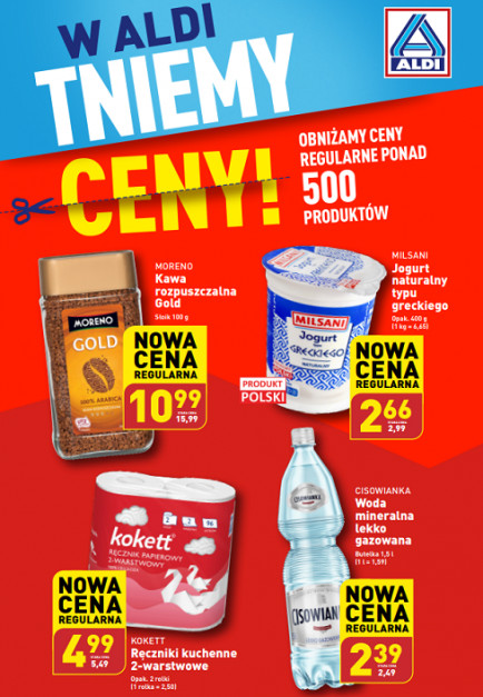 500 produktów taniej. Aldi tnie ceny na stałe
