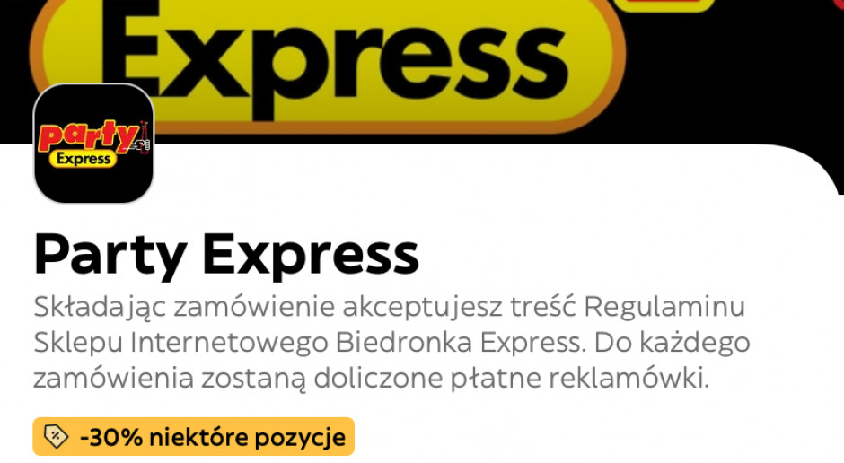 Party Express - nowa usługa od Glovo i Biedronki