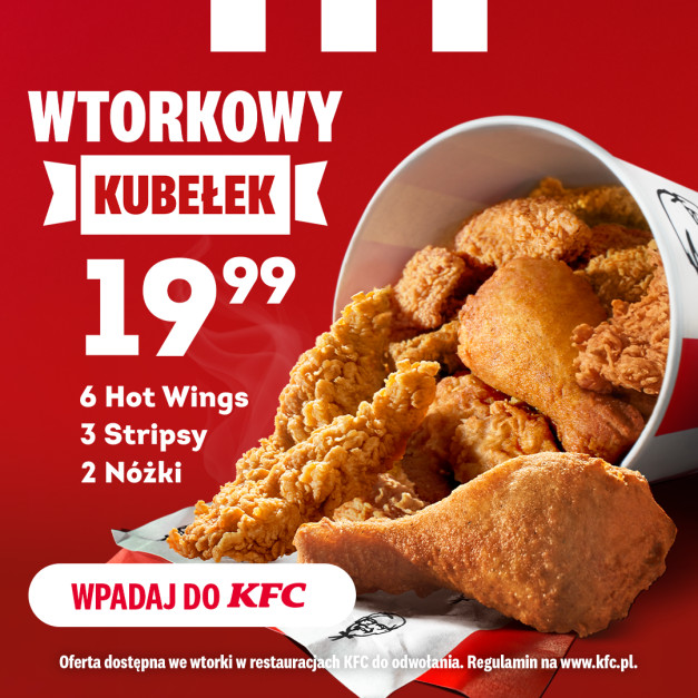 Wtorkowy kubełek w KFC powraca. Znamy cenę